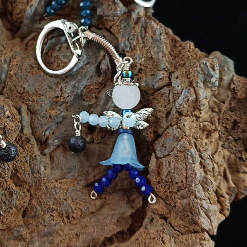 Álfa [Fairy] Keychain - Icelandic Álfur Holding a Lava Stone ...